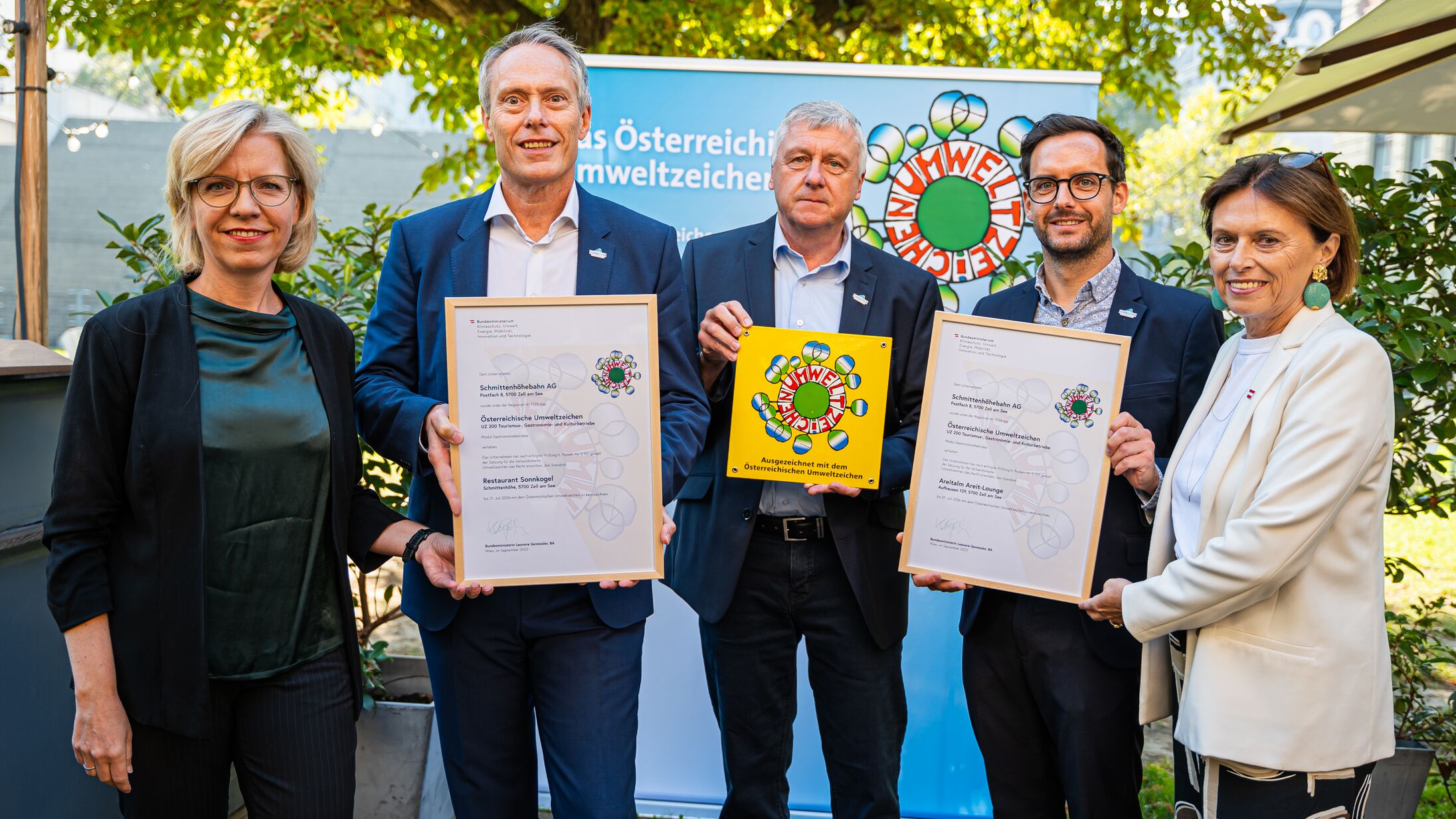 Umweltzeichen für 3 Gastronomiebetriebe auf der Schmittenhöhe